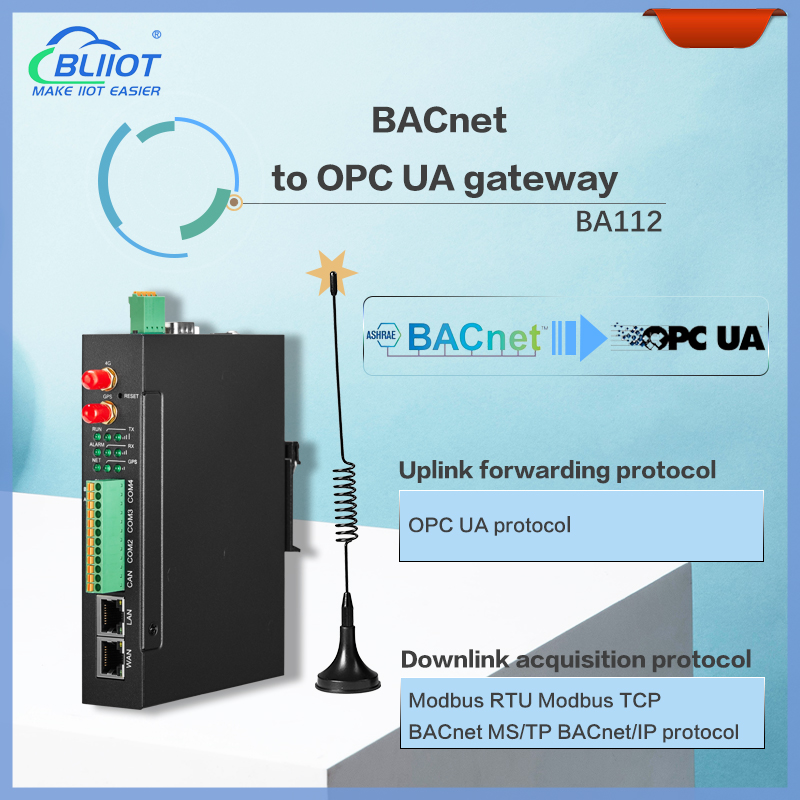 BLIIoT BA112 BACnet MS/TP BACnet/IP to OPC UA Gateway BLIIoT BA112 BACnet MS/TP BACnet/IP to OPC UA Gateway